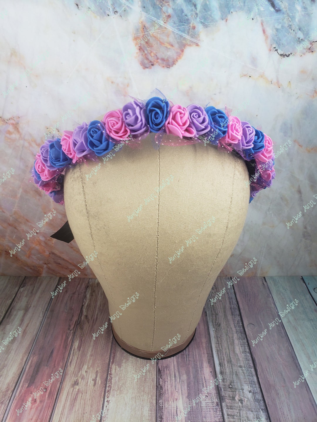 Bisexual Pride Flower Crown, LGBTQ Pride Parade Headpiece - Etsy