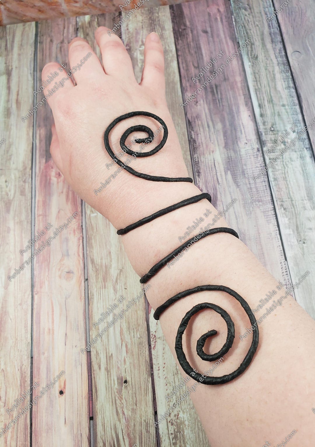 Black Vine Arm Cuff, Fairy Elven Cosplay, Ren Faire Bracelet - Etsy