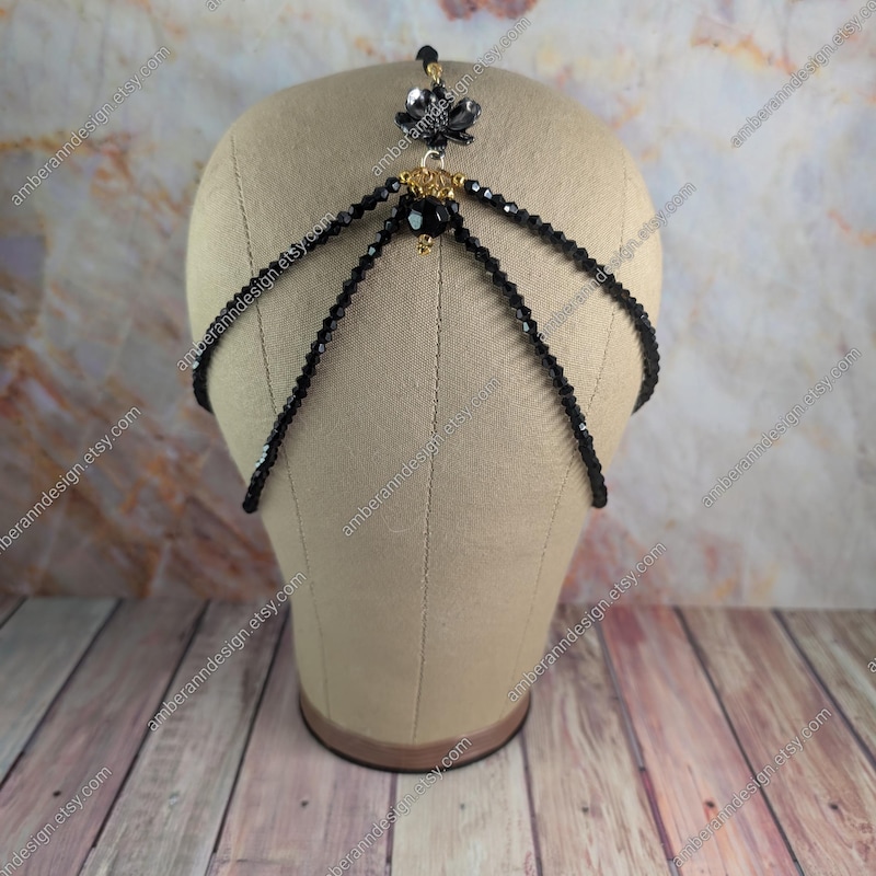 Gothic Beaded Headpiece - Etsy