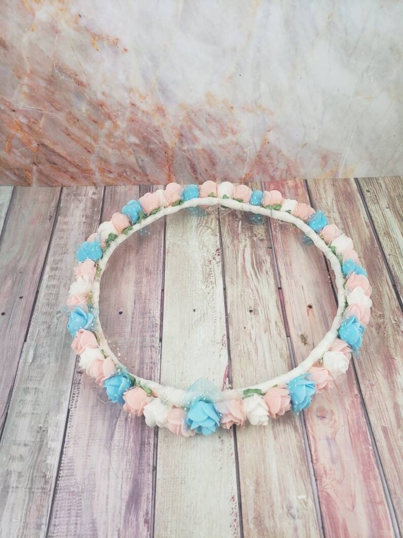 Trans Pride Flower Crown Queer Flower Crown Trans Pride - Etsy