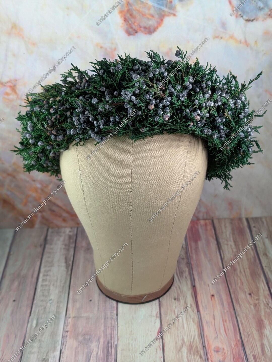 Handmade Dried Blueberry Juniper Crown, Woodland Bride Headdress - Etsy