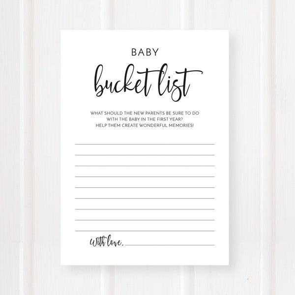 Baby Bucket List - Etsy