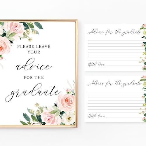 Graduate Words of Wisdom Cards Printable Graduate Advice - Etsy