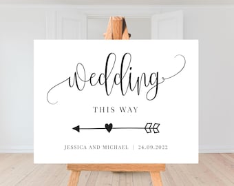 Wedding This Way Sign | Etsy