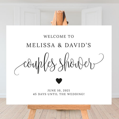 Couples Shower Welcome Sign Printable Sign Wedding Shower - Etsy
