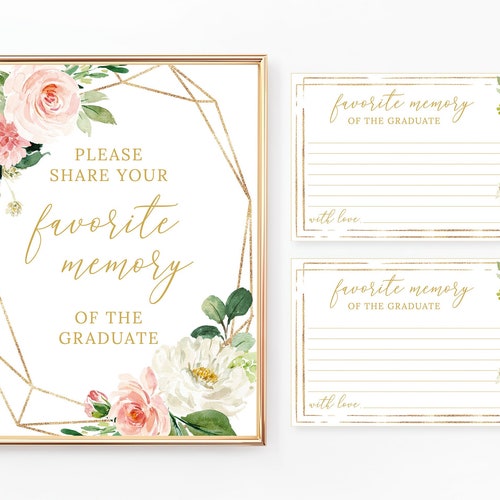 Favorite Memory of the Graduate Sign and Cards Printable - Etsy