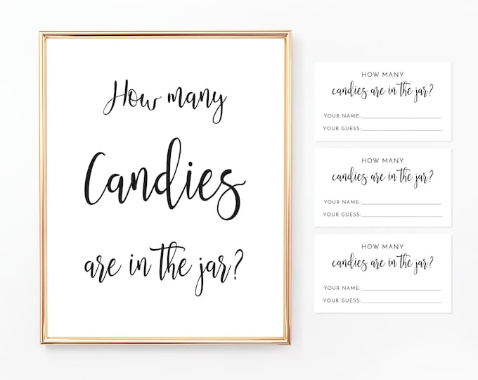 Guess How Many Candies Game - Candy Guessing Game - How Many Candies ...