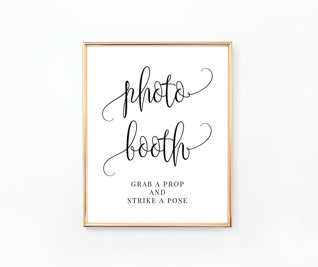 Photo Booth Sign, Printable Wedding Sign, Photobooth, Wedding Reception ...