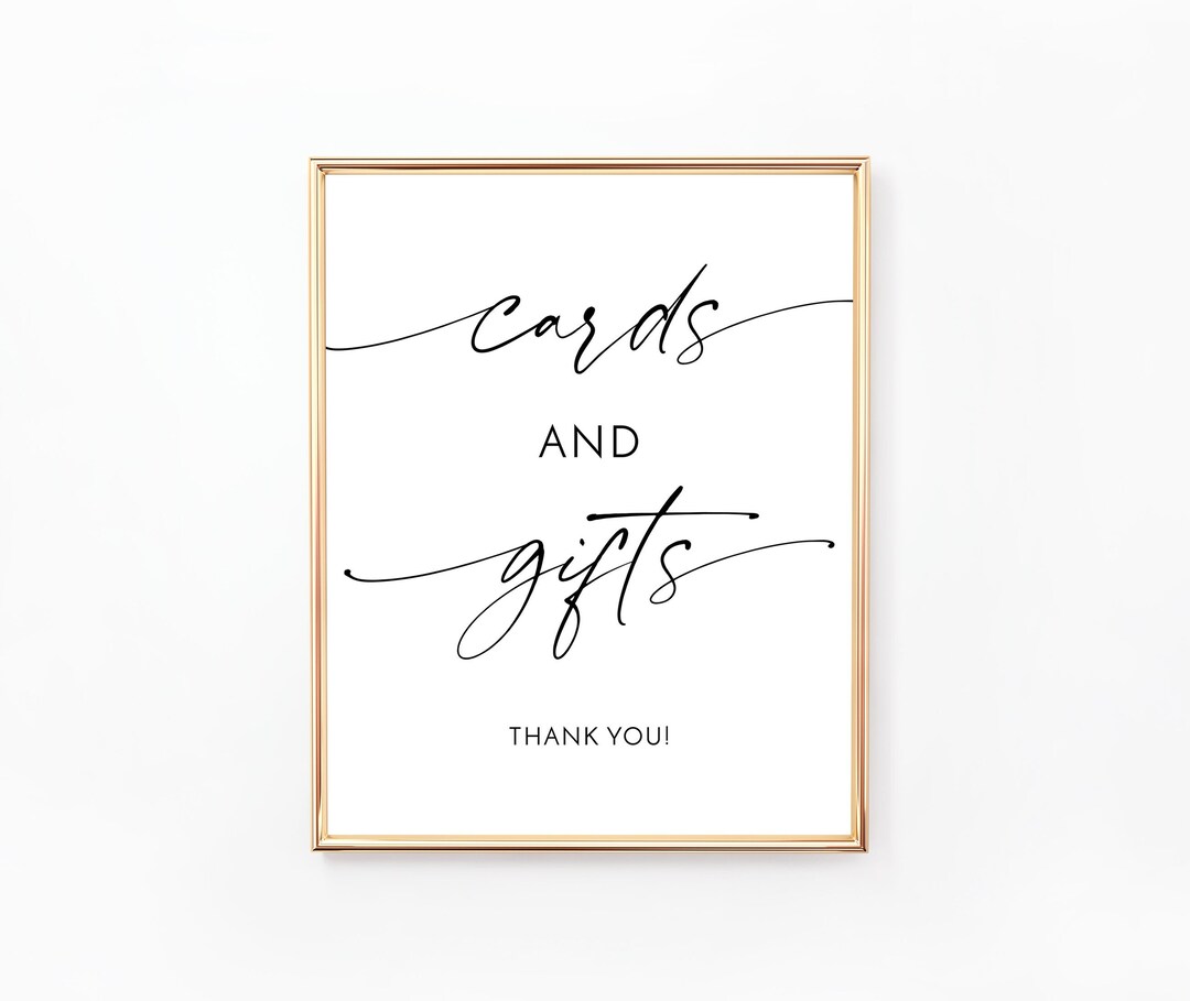 Cards and Gifts Sign, Printable Sign, Gifts Table Sign, Wedding, Bridal ...