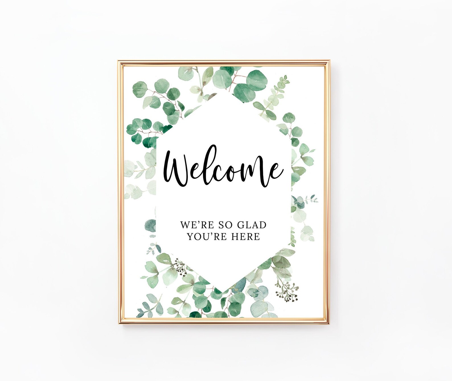 Eucalyptus Welcome Sign Printable Welcome Sign Wedding - Etsy