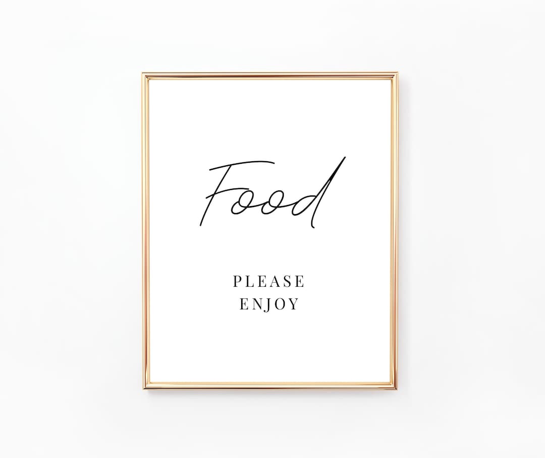 Food Sign, Printable Food Sign, Buffet Sign, Wedding Food Sign, Bridal ...