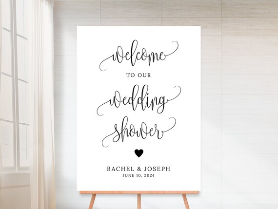 Wedding Shower Welcome Sign Printable Sign Couples Shower - Etsy