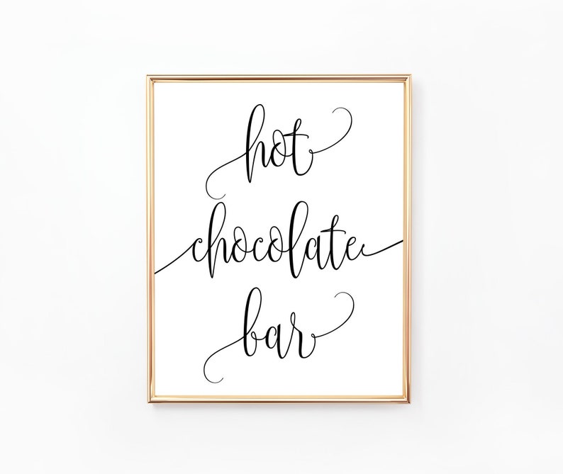 Hot Chocolate Bar Sign, Printable Chocolate Bar Sign, Hot Cocoa Bar ...