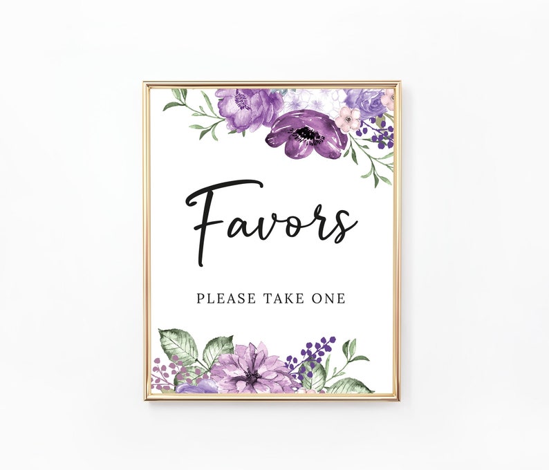 Favors Sign Printable Favors Please Take One Wedding - Etsy