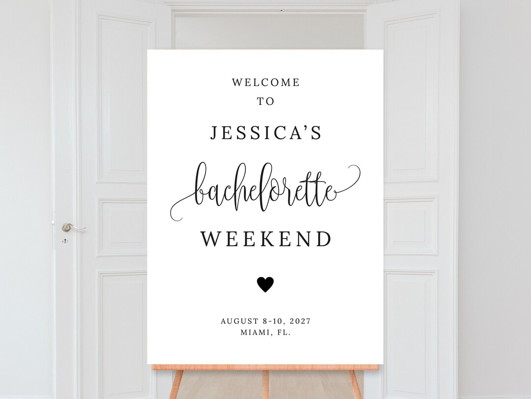 Bachelorette Welcome Sign, Bachelorette Party Welcome Sign ...