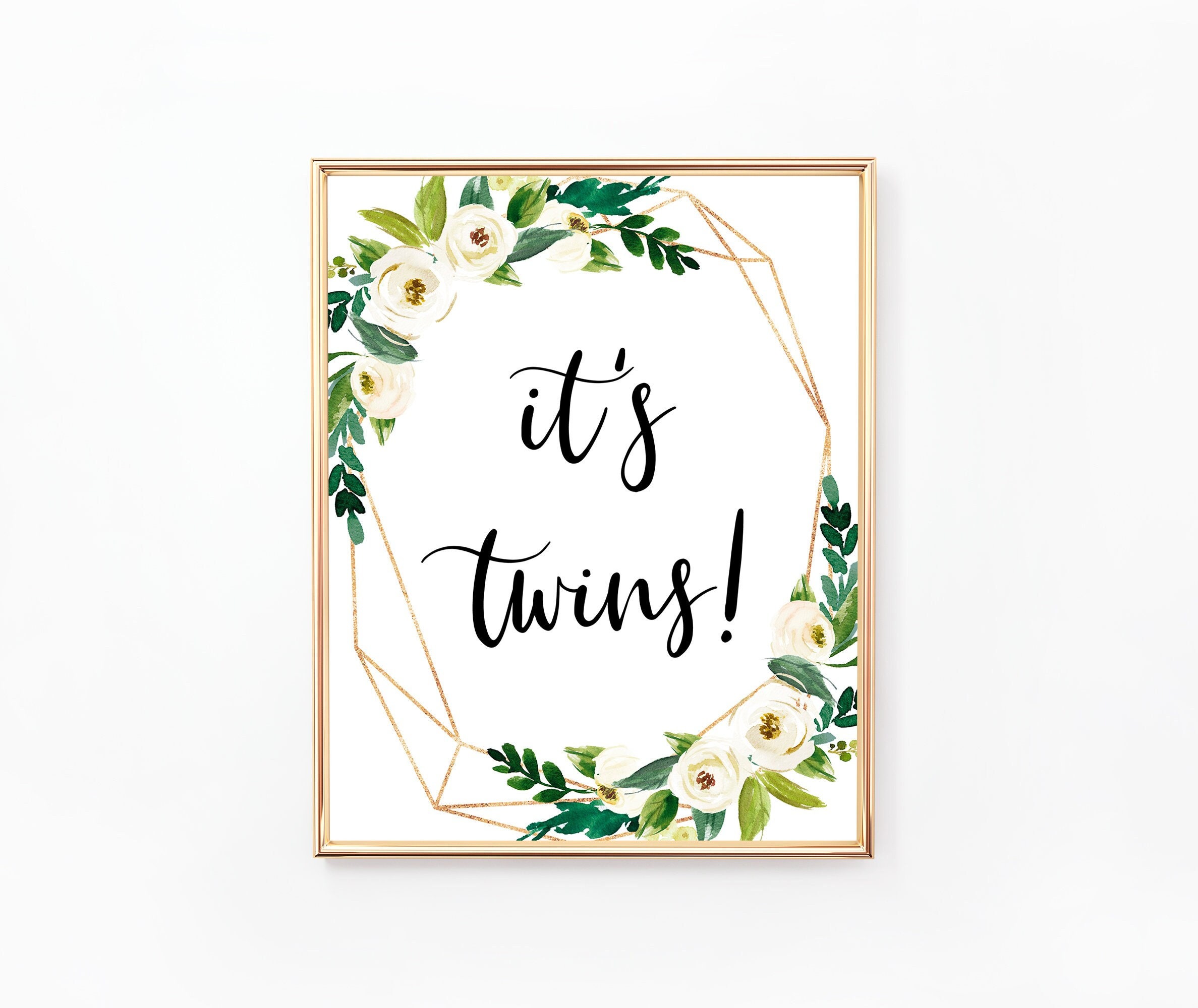 It's Twins Sign, Printable Baby Shower Sign, Twins Baby Shower ...