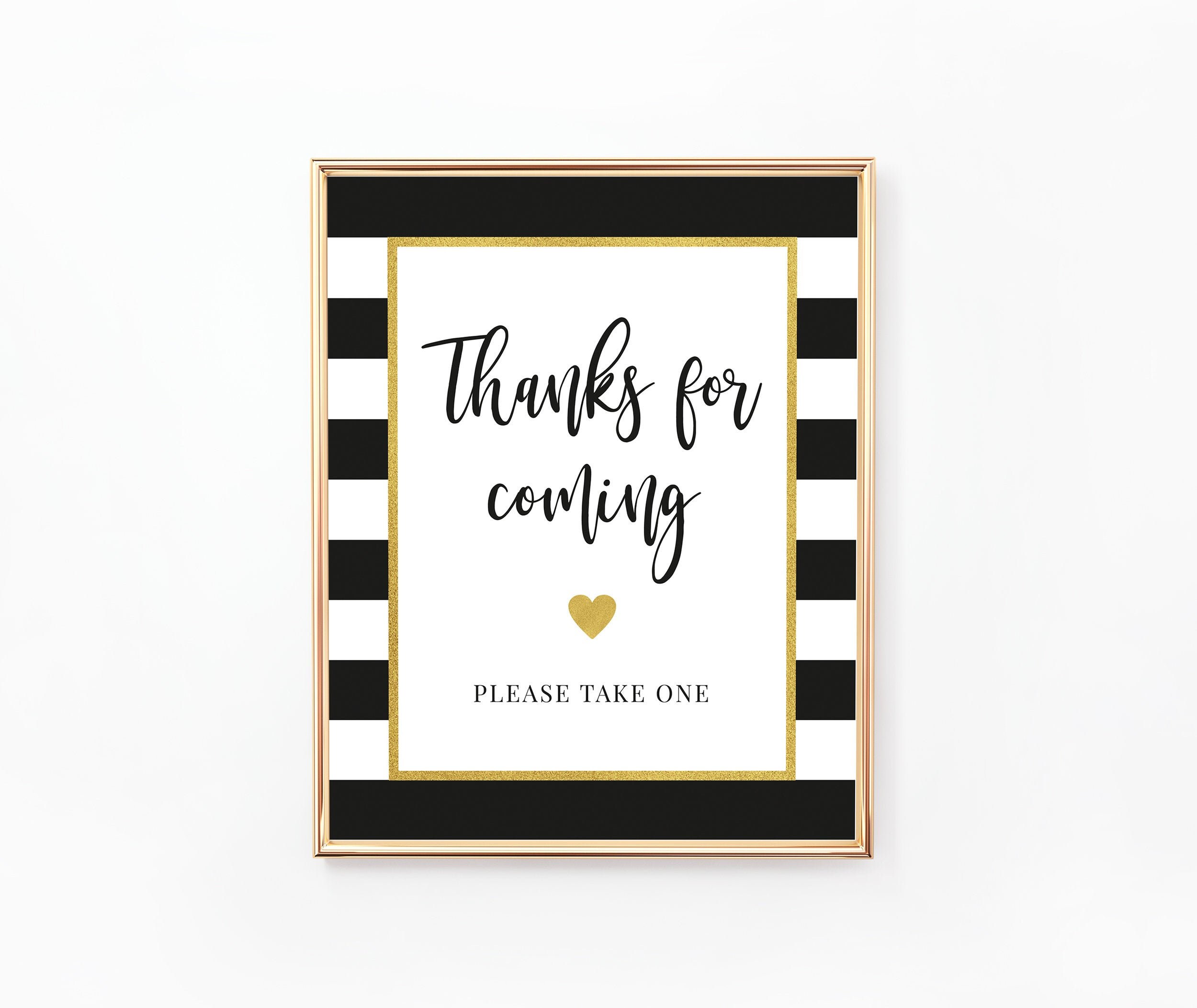 Thanks for Coming Sign, Thank You for Coming Sign, Favors Sign, Please ...