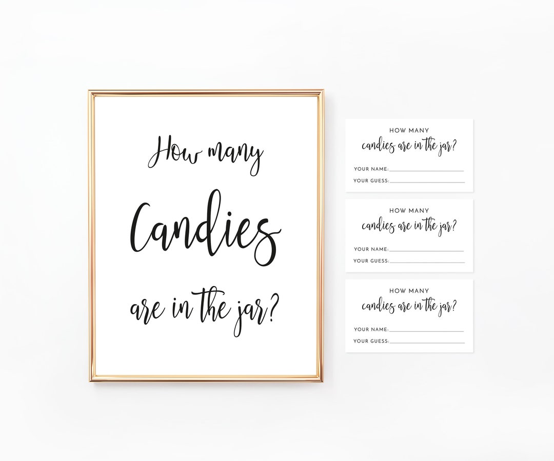 Guess How Many Candies Game, How Many Candies Are in the Jar, Candy ...