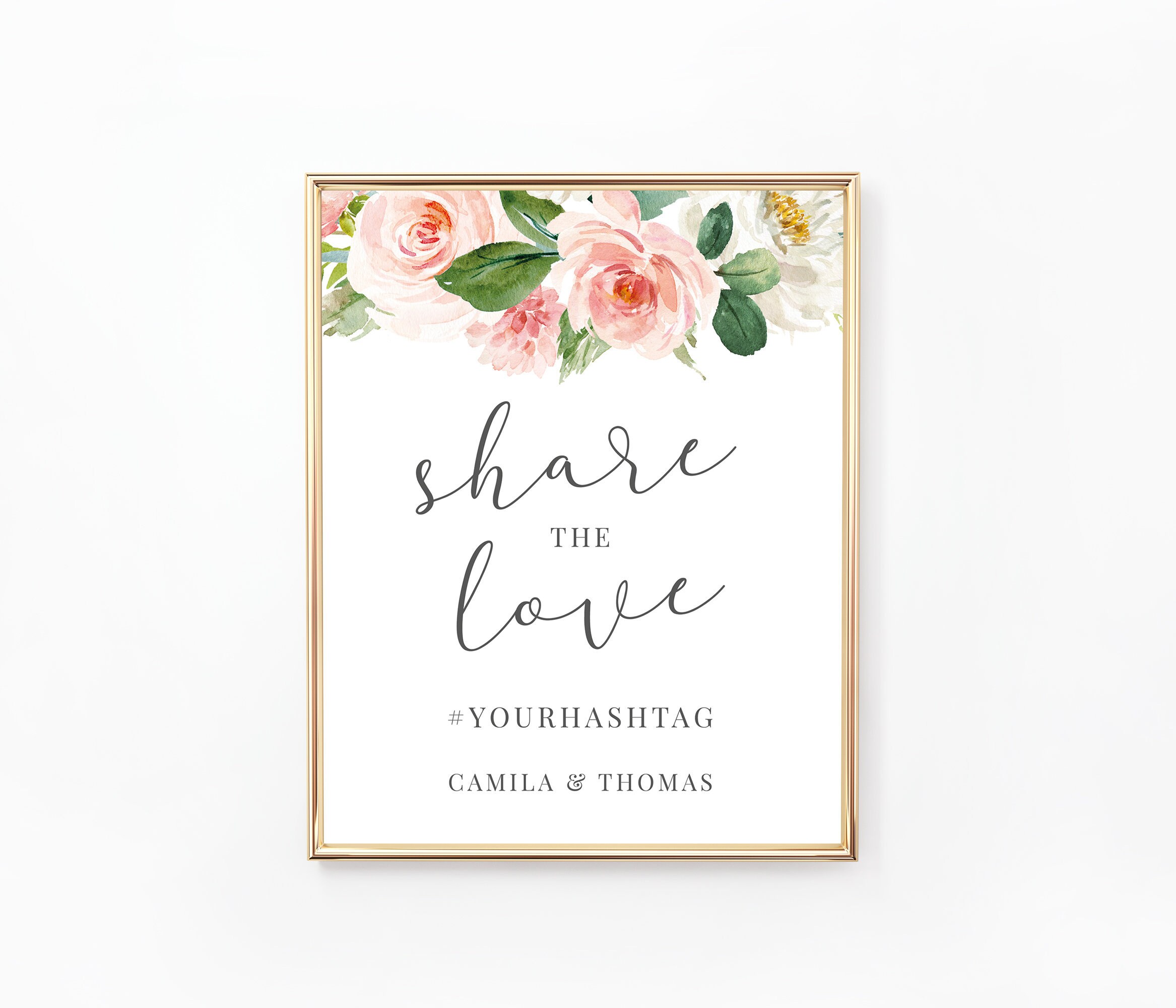 Share the Love Sign Printable 8x10 Hashtag Sign | Etsy