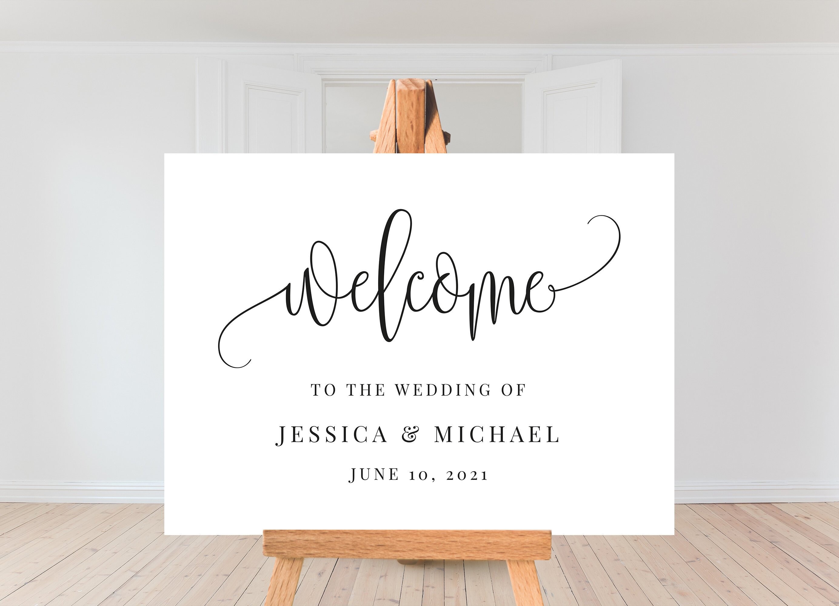 Wedding Welcome Sign Printable Horizontal Welcome Sign | Etsy