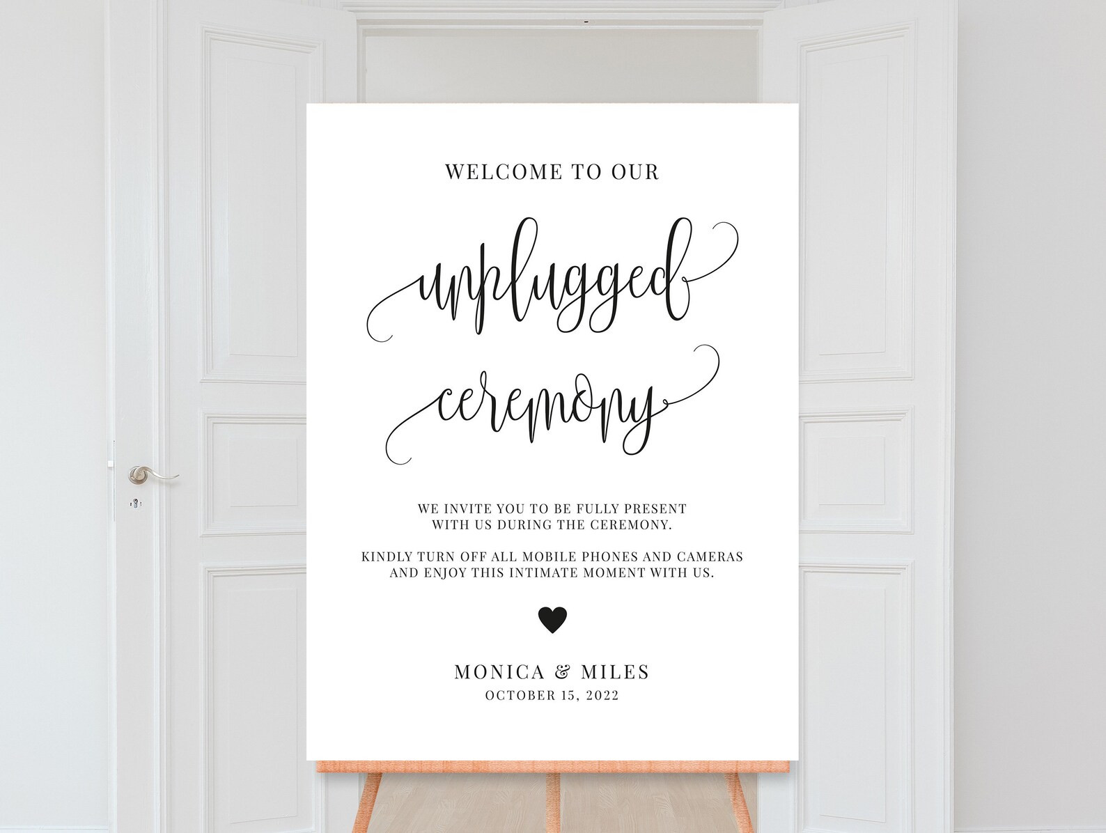 Unplugged Ceremony Sign, Printable Wedding Welcome Sign, Wedding ...