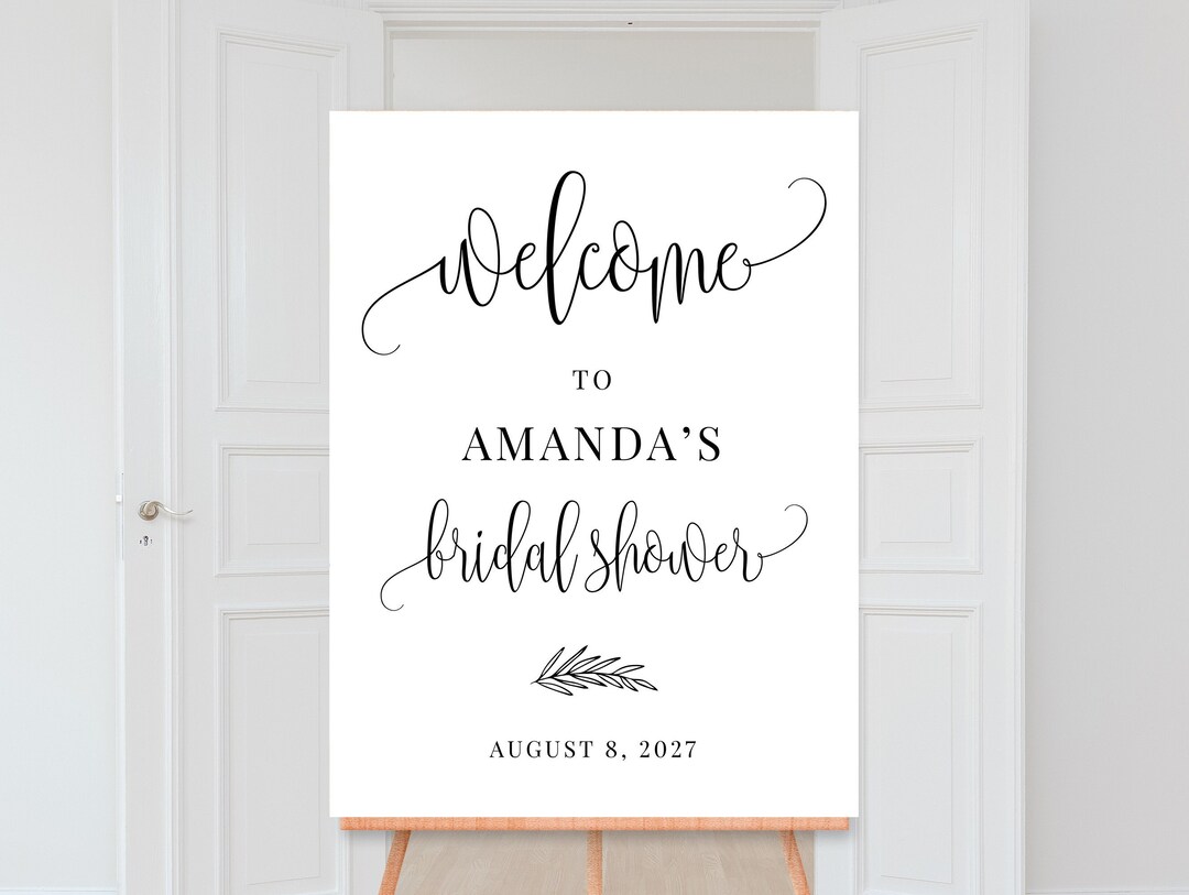 Bridal Shower Welcome Sign, Printable Sign, Wedding Shower, Couples ...