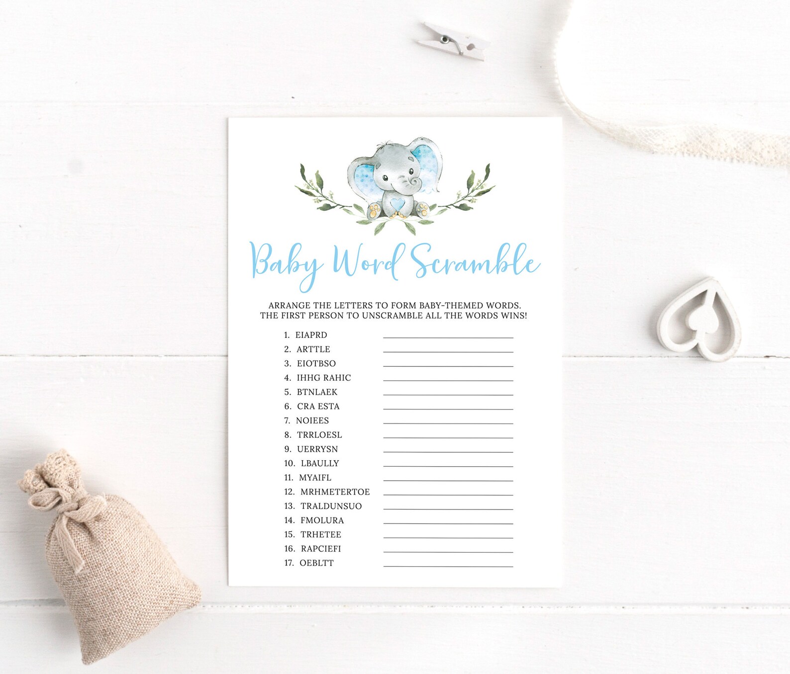 Baby Word Scramble Game Baby Shower Game Word Scramble Baby - Etsy
