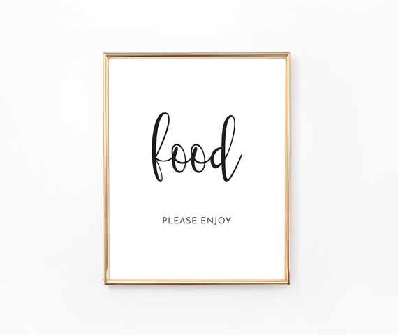 Food Sign Printable Sign Wedding Bridal Shower Baby | Etsy