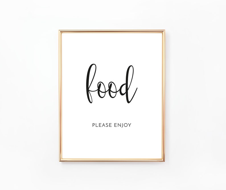 Food Sign Printable Sign Wedding Bridal Shower Baby - Etsy