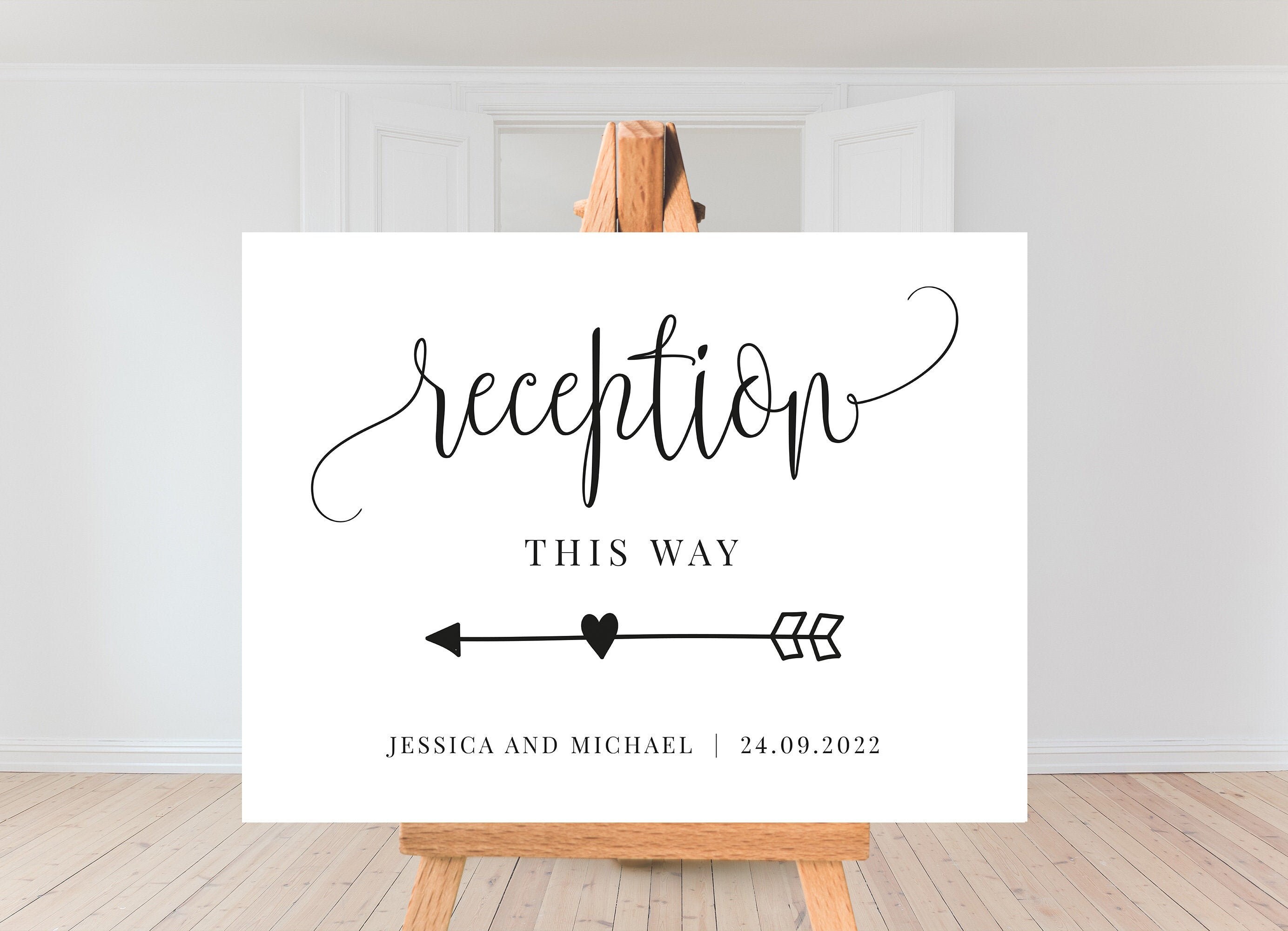 Reception This Way Sign Wedding Reception Sign Wedding | Etsy