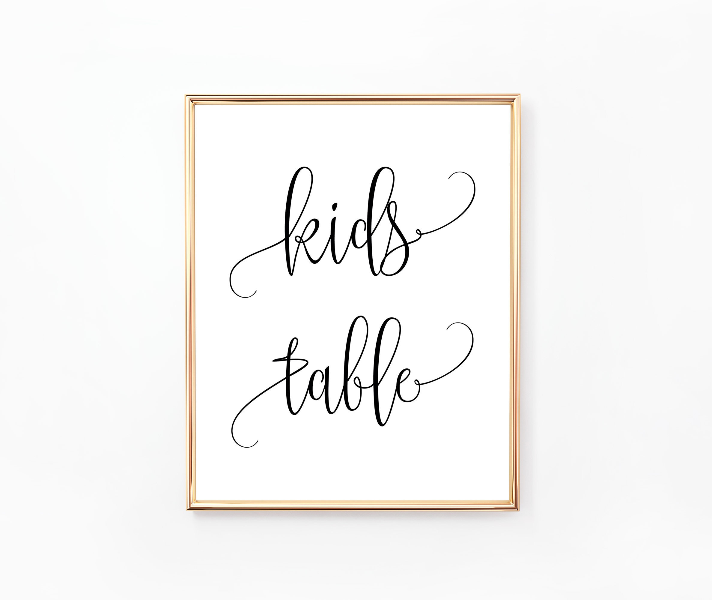 Kids Table Sign Wedding Sign Printable Sign Kids Table | Etsy