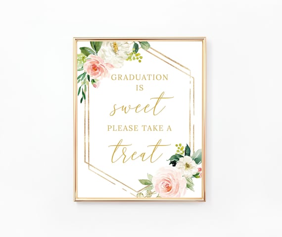 Graduation is Sweet Please Take a Treat Sign Printable - Etsy