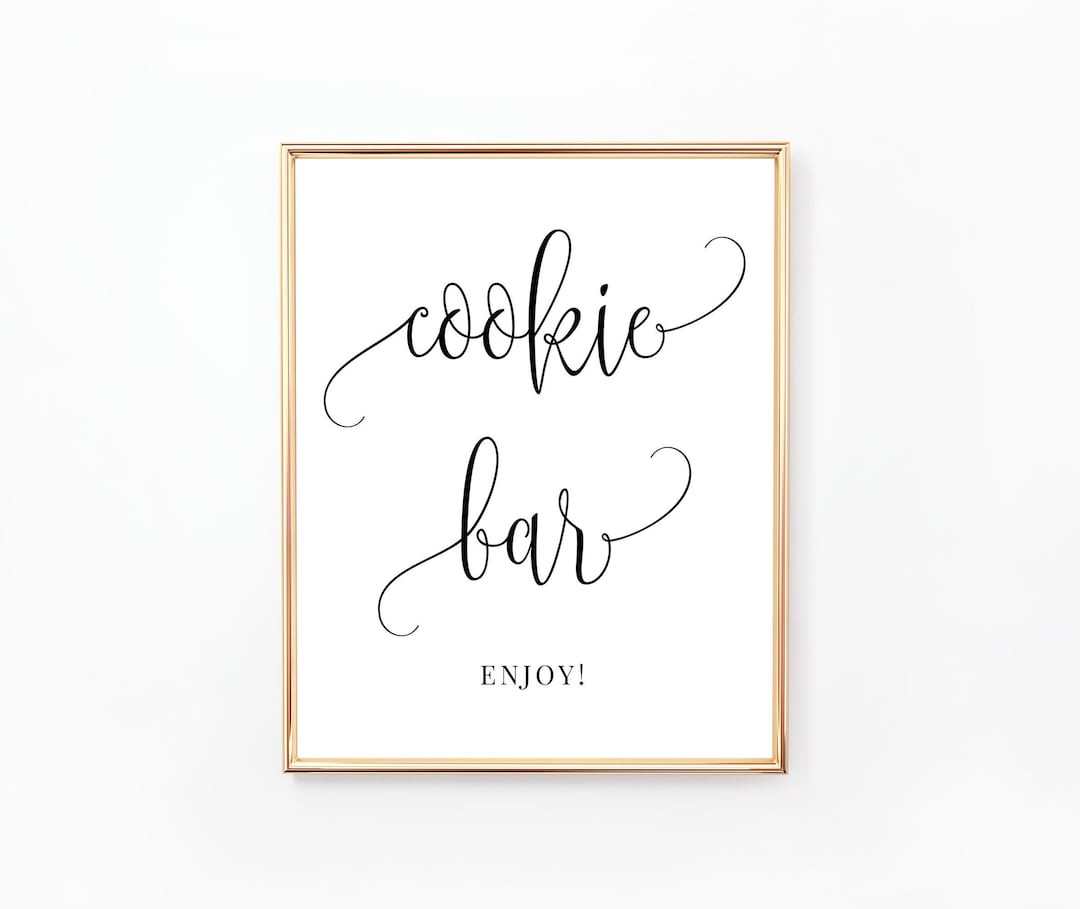Cookie Bar Sign, Cookie Table Sign, Dessert Bar Sign, Wedding Desserts ...