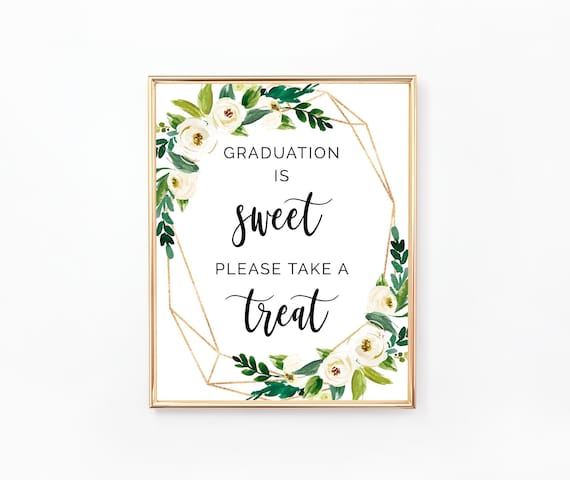 Graduation is Sweet Please Take a Treat Sign Printable - Etsy