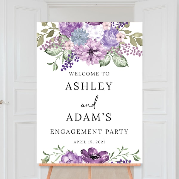 Purple Wedding Sign - Etsy