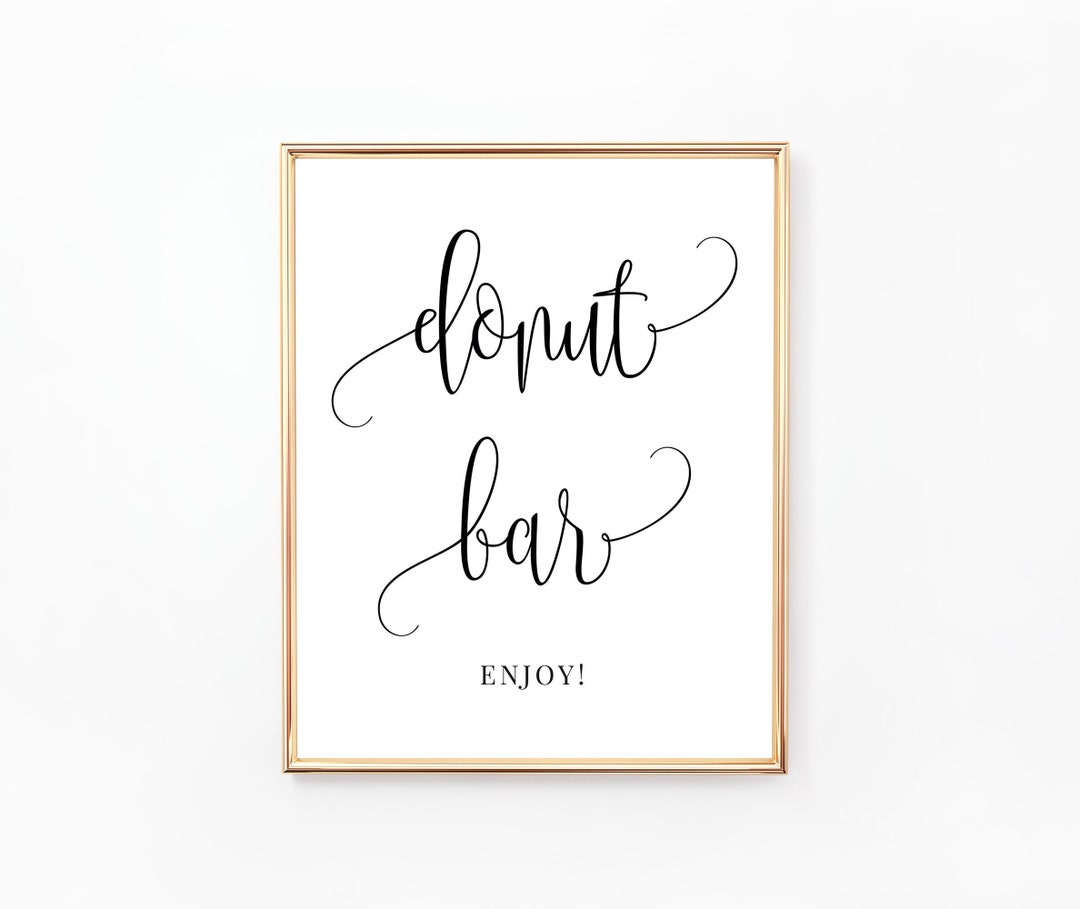 Donut Bar Sign, Printable Sign, Treats Sign, Donut Sign, Wedding ...