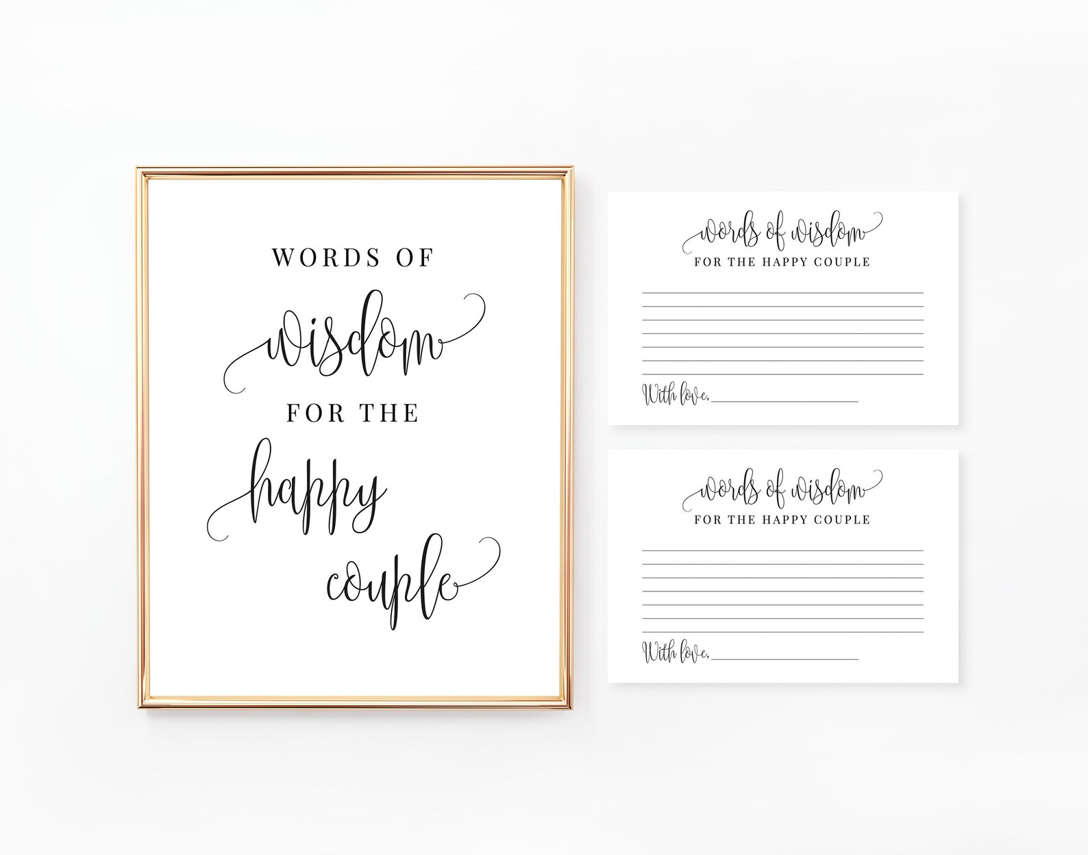 Words of Wisdom Sign and Cards Printable Sign Wedding Sign - Etsy