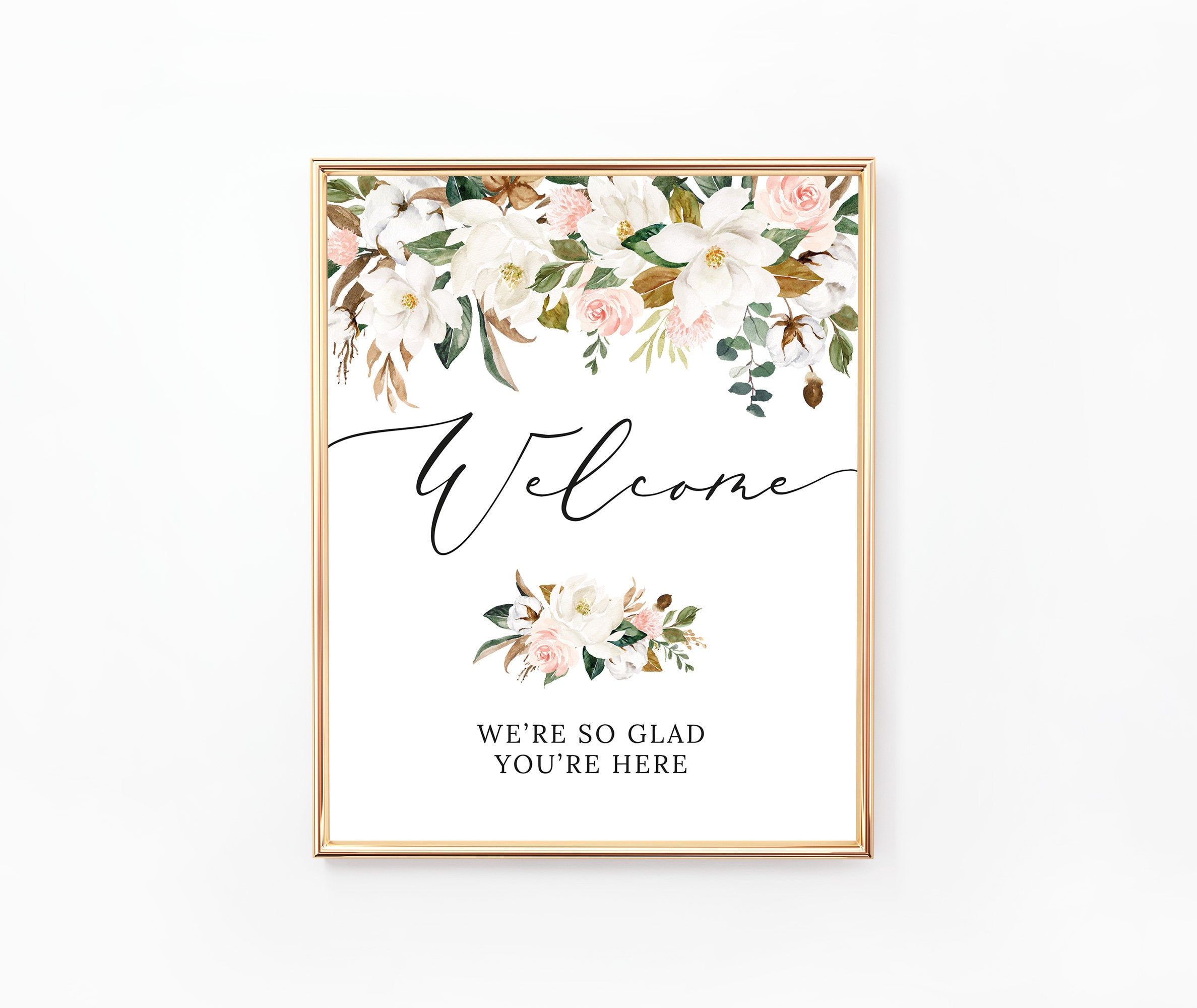Welcome Sign, Printable Welcome Sign, Wedding Reception, Bridal Shower ...
