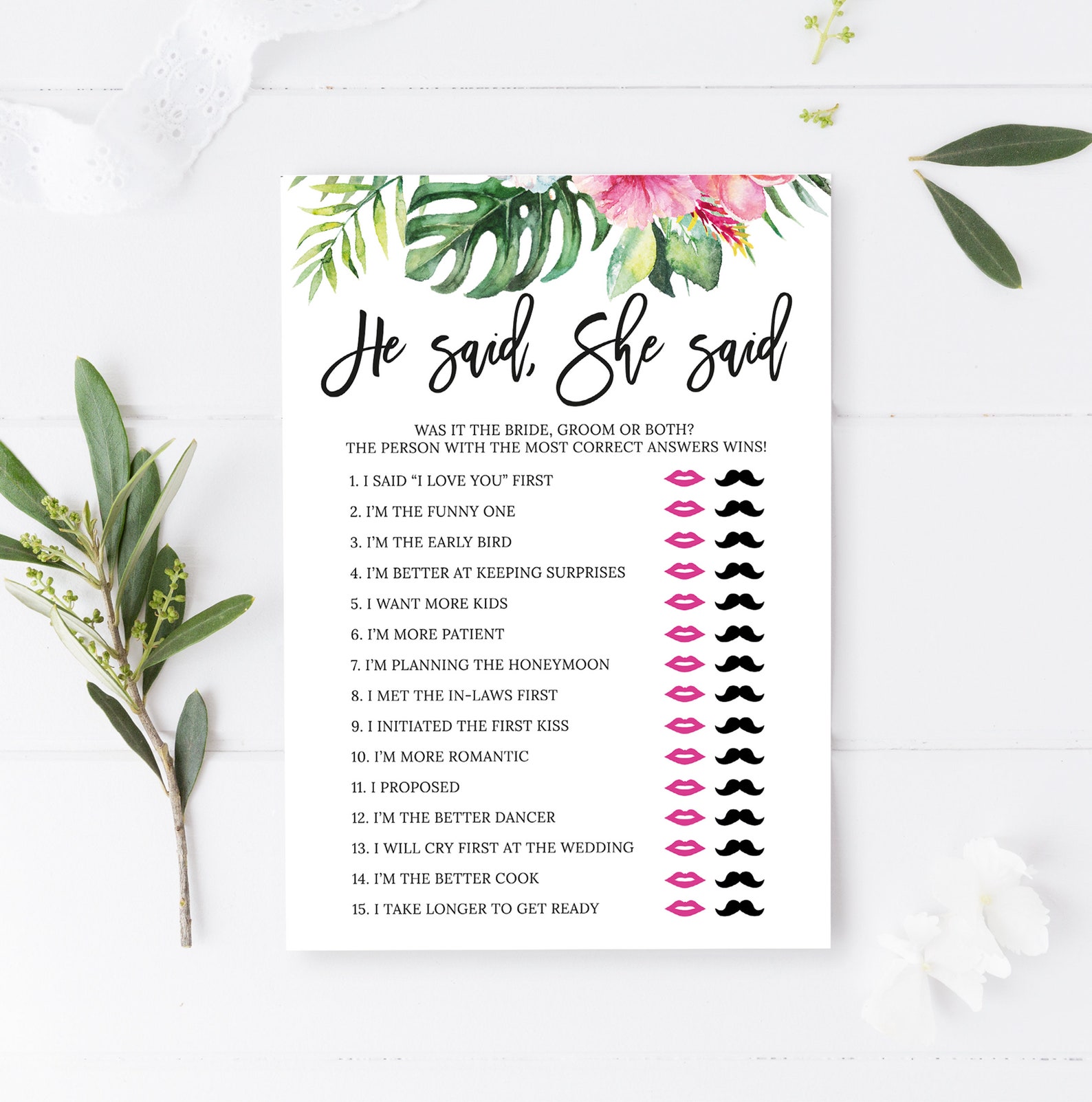 Tropical Couple's Shower Games Bundle 6 Wedding Shower - Etsy