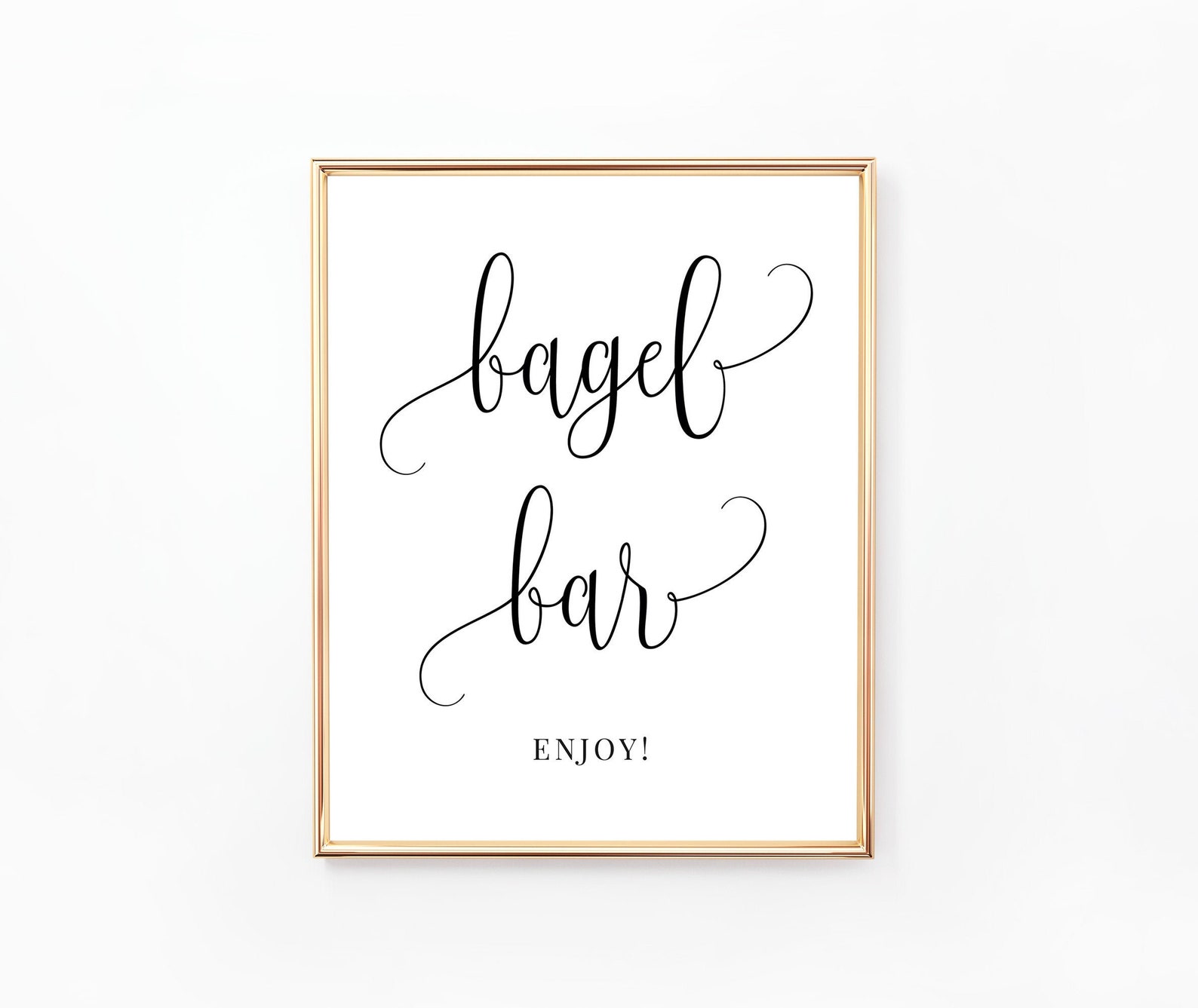 Bagel Bar Sign Printable Food Sign Wedding Food Sign - Etsy