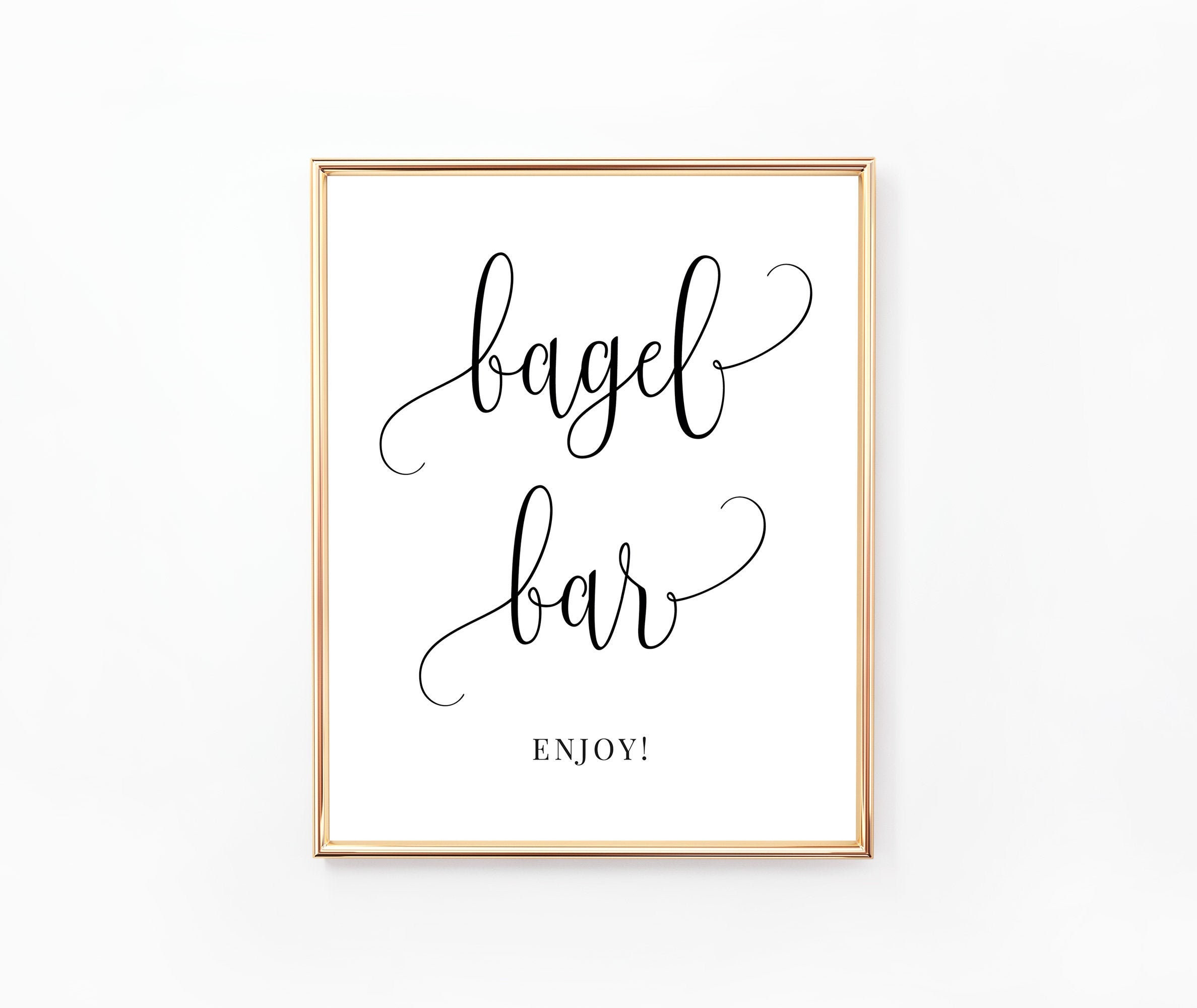 Bagel Bar Sign Printable Food Sign Wedding Food Sign | Etsy