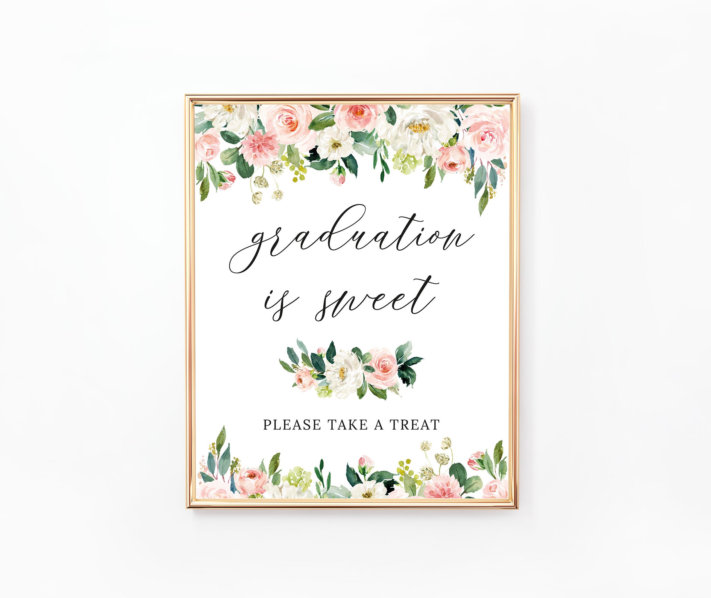 Graduation is Sweet Please Take a Treat Sign Printable | Etsy