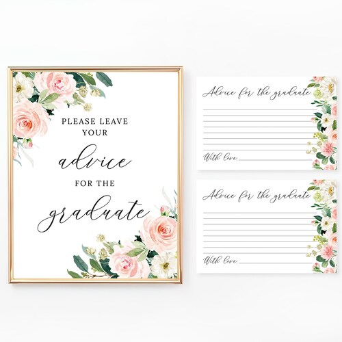 Wishes for the Graduate Cards and Sign Graduation Party - Etsy