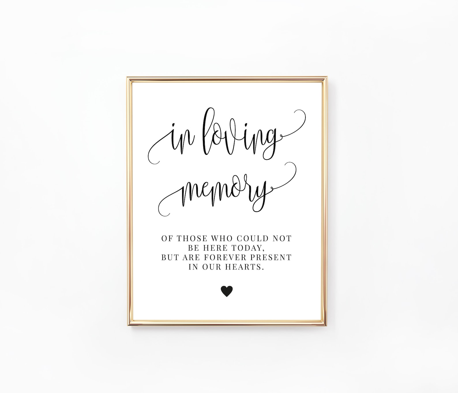 In Loving Memory Printable Sign Memorial Table Sign - Etsy