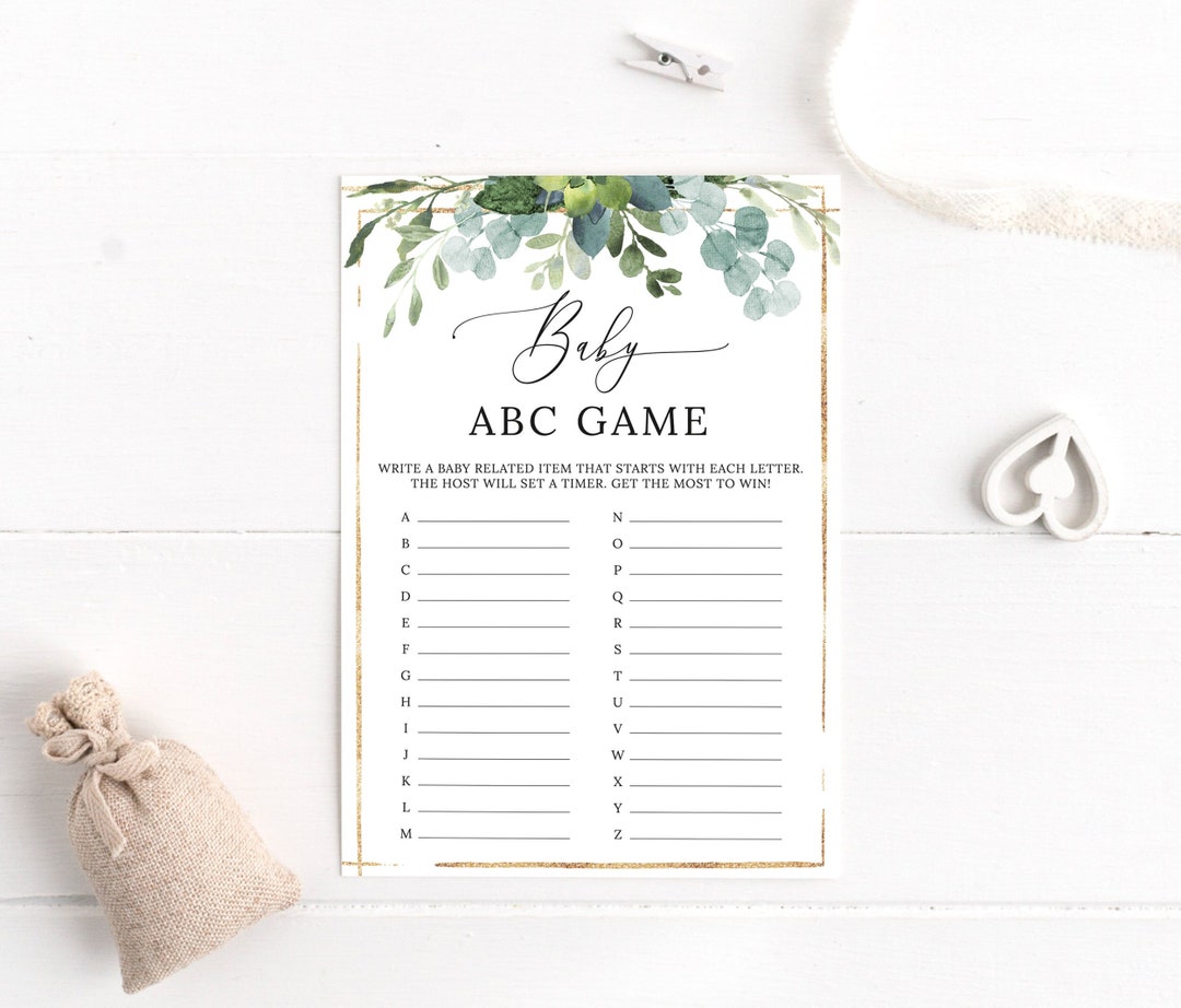Baby ABC Game, Baby Shower Games, Baby Alphabet, Baby ABC, Fun Game ...