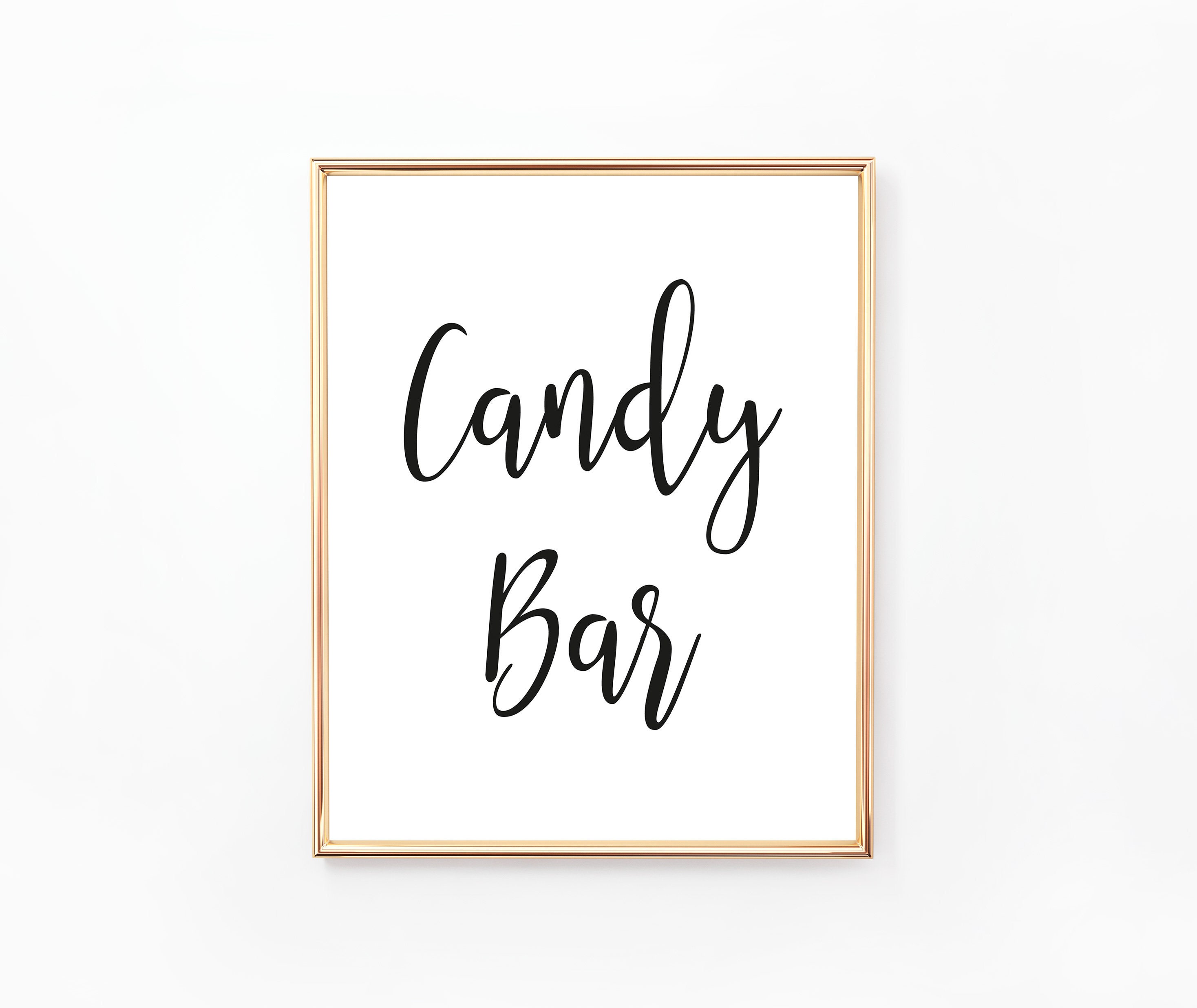 Candy Bar Sign Dessert Bar Sign Candy Buffet Sign Black and | Etsy