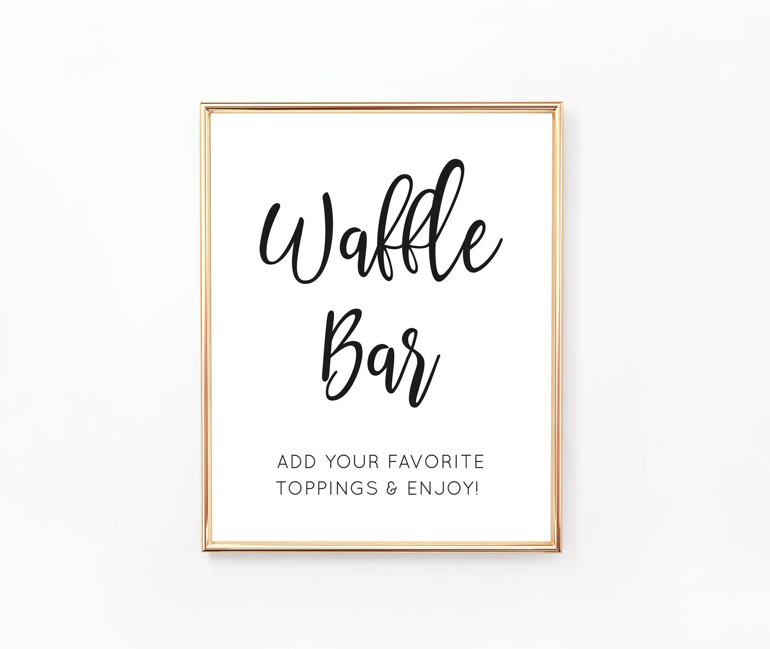 Waffle Bar Sign, Printable Dessert Table Sign, Buffet, Candy Table Sign ...