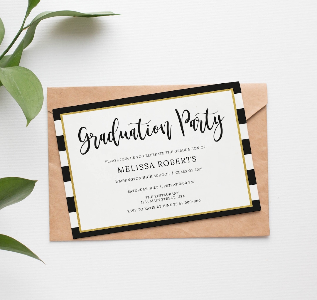 Graduation Party Invitation, Graduation Invite, Graduation Announcement ...