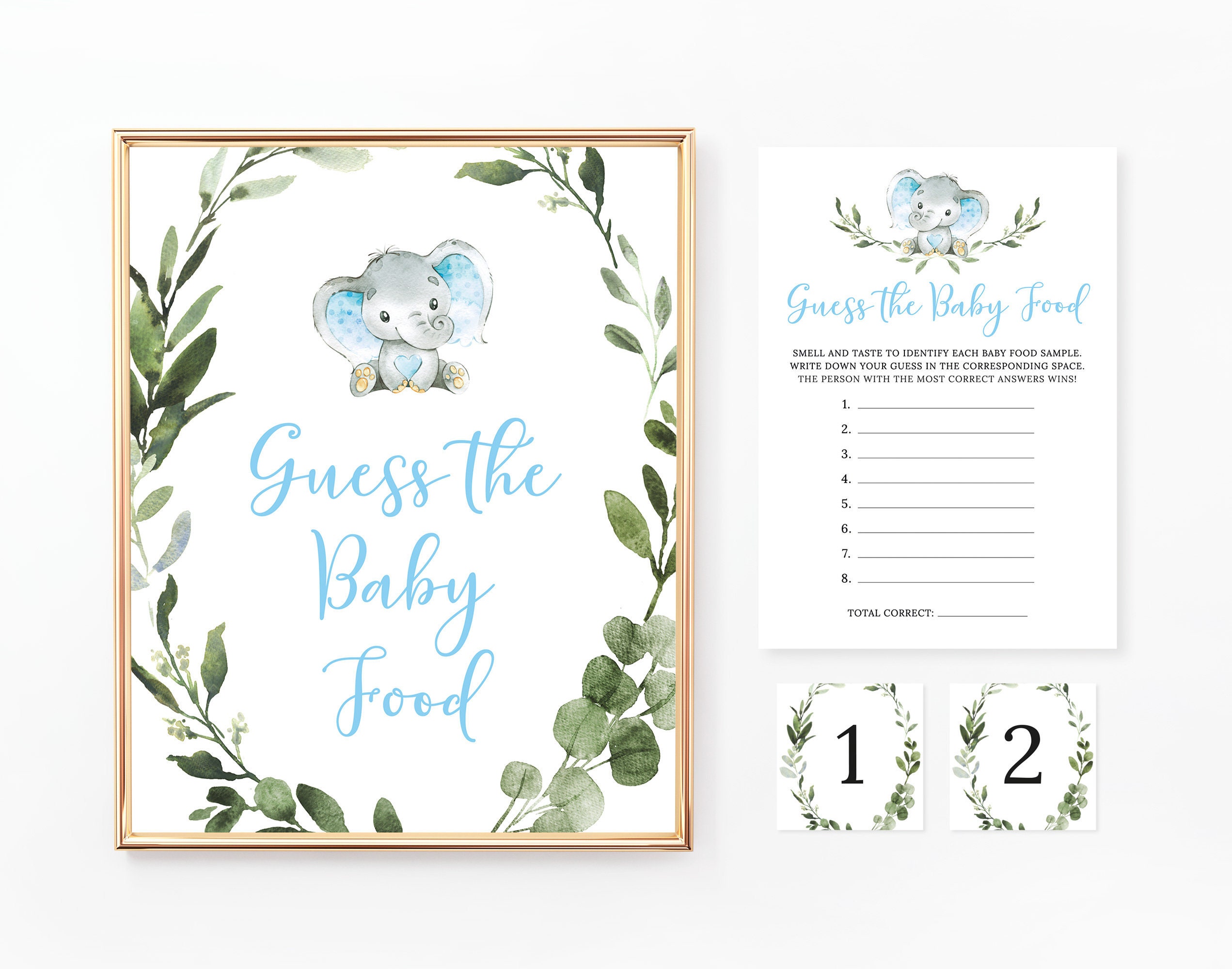 Guess the Baby Food Game Sign and Cards Baby Shower Baby | Etsy