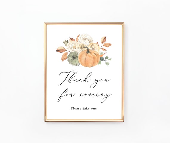 Fall Thank You for Coming Sign Thanks for Coming Sign Favors | Etsy
